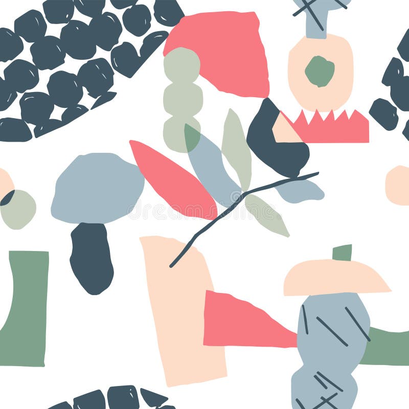 Vector Doodle Geometric Illustration Seamless Repeat Pattern Stock ...