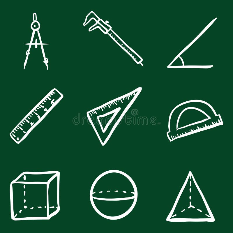 Vector Doodle Geometry Icons Set Stock Vector - Illustration of icon ...