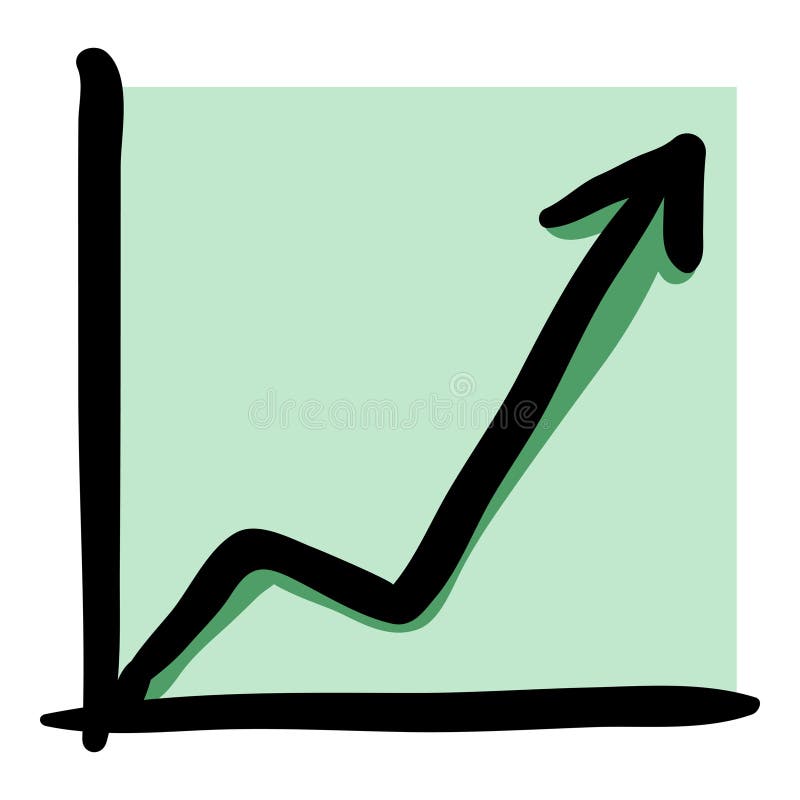 Vector Doodle Graph Icon stock vector. Illustration of doodle - 306907520