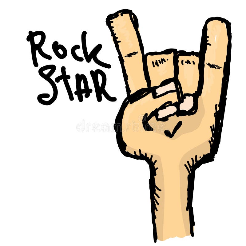 Rock Star Smiley Face Emoticon Stock Vector - Illustration of hand ...
