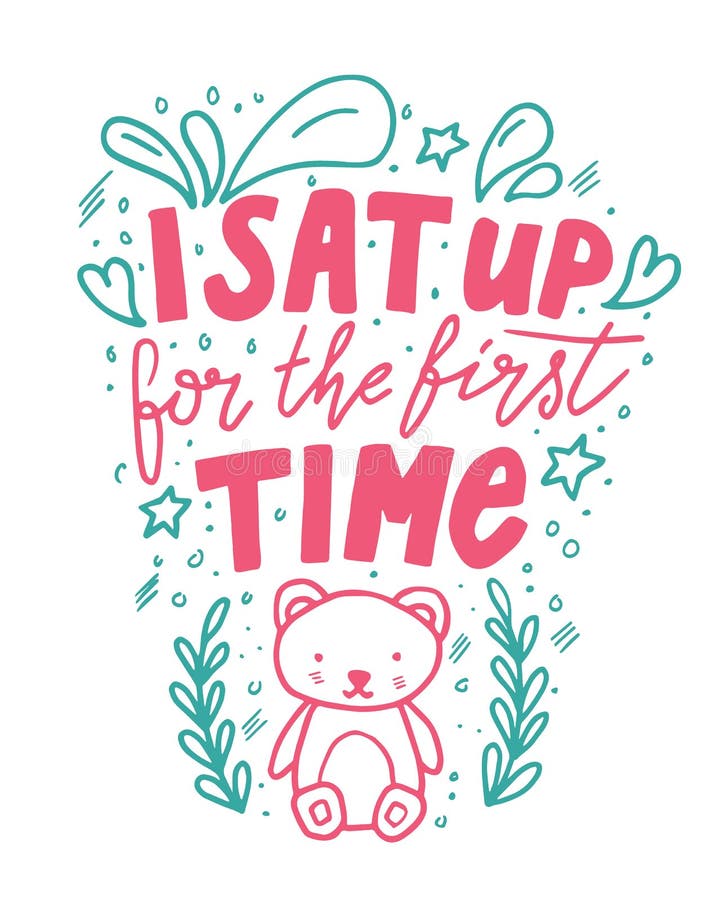 Vector Doodle Hand Drawn Template My First Bath Stock Vector ...