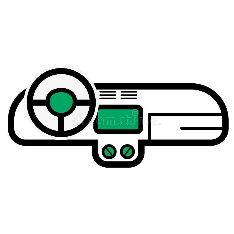 Vector Doodle Icon Car Interior, Control Panel, Instrument Panel Stock ...