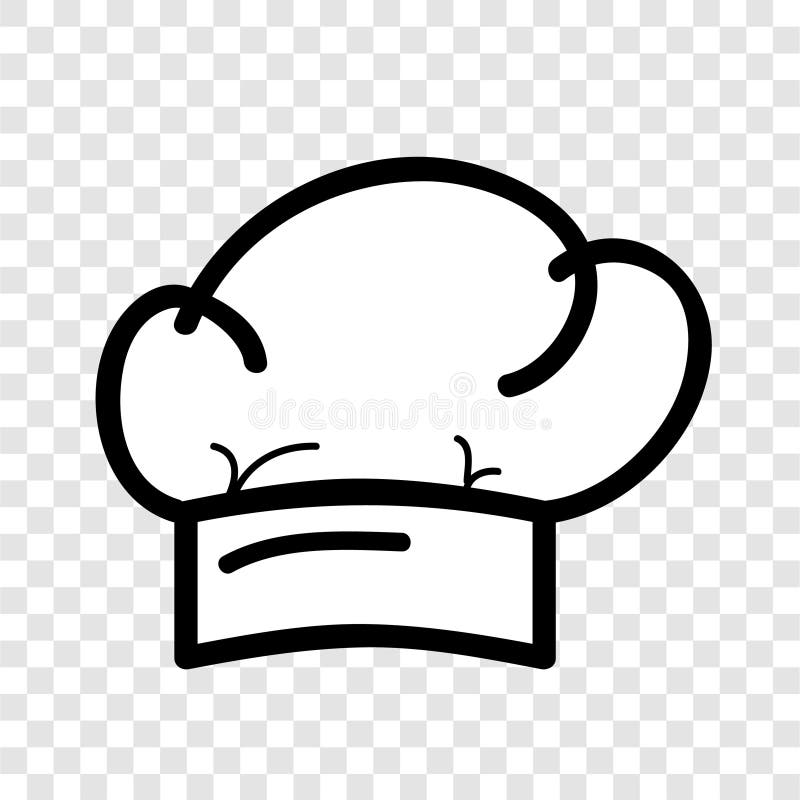 Simple Vector Doodle Icon Style, Chef Hat at Transparent Effect ...