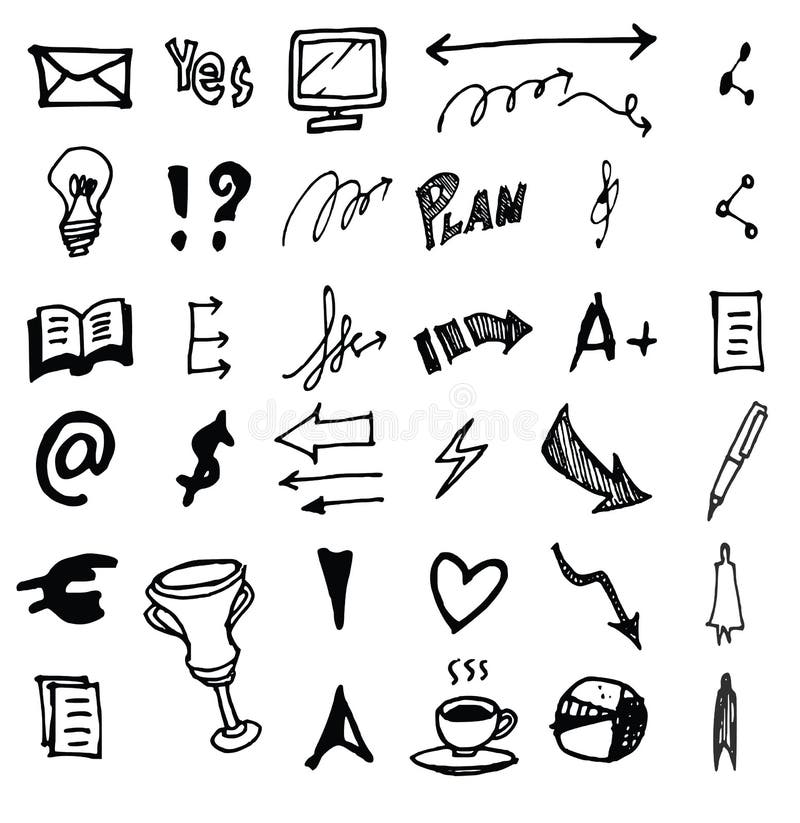 Handrawn Icons Stock Illustrations – 133 Handrawn Icons Stock ...
