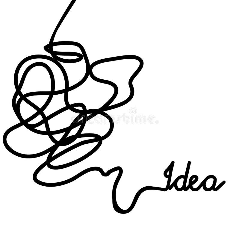 Doodle Illustration for Difficult, Complicated and Hard Way To Get Idea ...