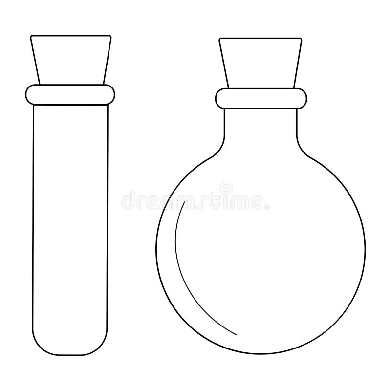 Vector Doodle Illustration of Potion Bottle Stock Vector - Illustration ...