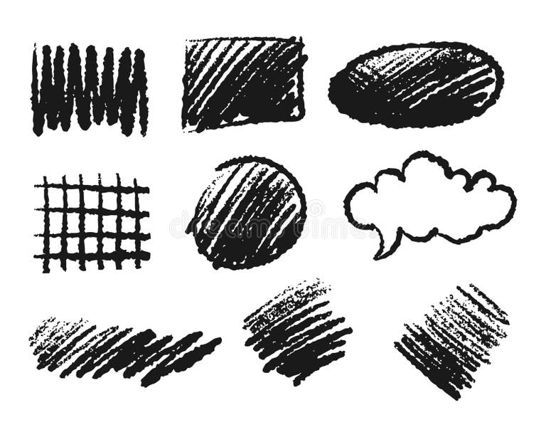 Vector Doodle Marks, Speech Bubble, Circle, Square, Grunge and Sketch ...