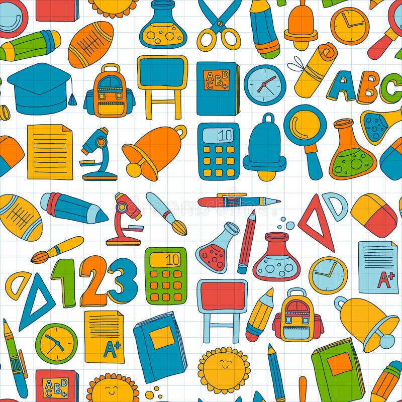 Vector Doodle Set of Education Symbols Back To School Stock Vector ...