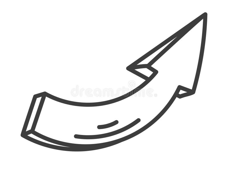 Vector Isolated Doodle Symbol of Funny Arrow. Stock Vector ...