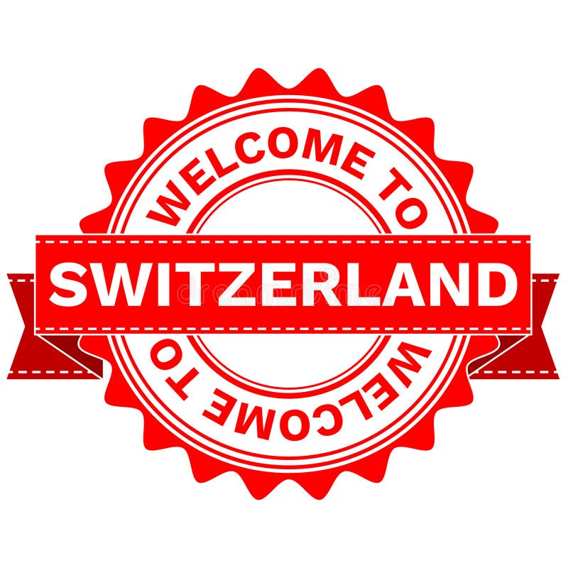 Welcome To Switzerland Stamp Stock Vector - Illustration of isolated ...