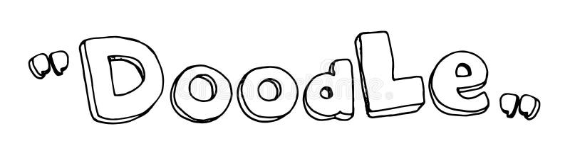 Vector DOODLE Words in Quotes. Hand-drawn Doodle Words, Hand-drawn in a ...