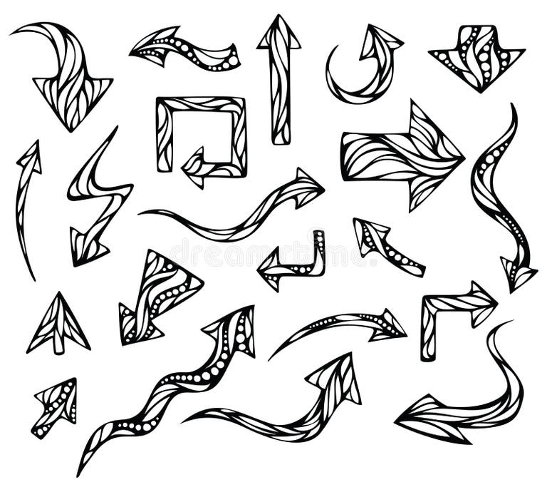 Doodles Arrows Stock Illustrations – 2,343 Doodles Arrows Stock ...