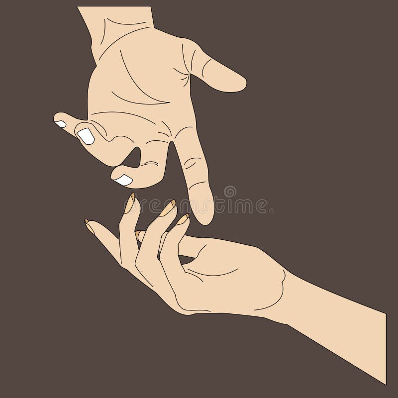 Vector dos manos ilustración del vector. Ilustración de marca - 238110353