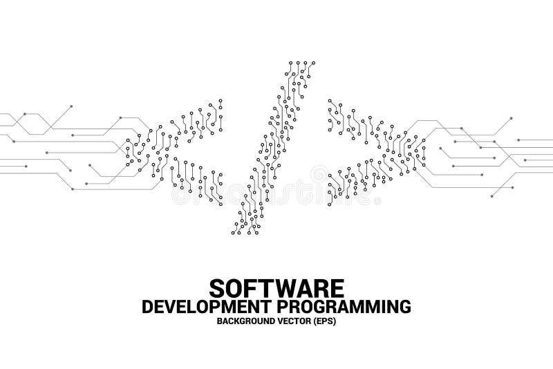 Vector Dot Connect Line Circuit Board Style Software Development ...