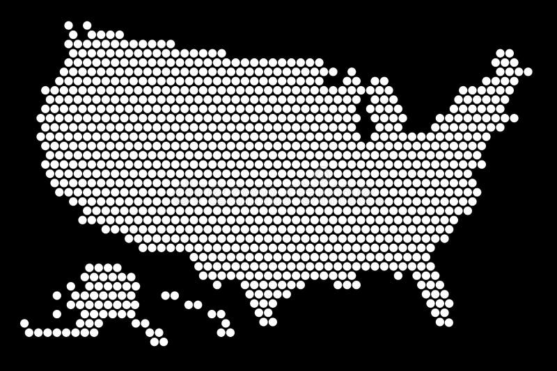Vector Dot Map of the United States of America Stock Vector ...