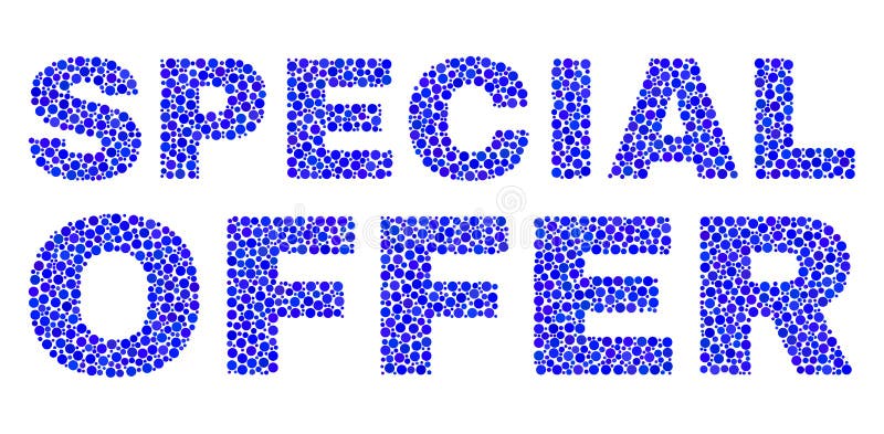 SPECIAL OFFER Text in Dot Style Stock Vector - Illustration of flat ...