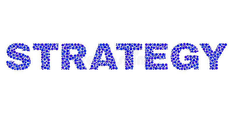 STRATEGY Text in Dot Style stock vector. Illustration of element ...