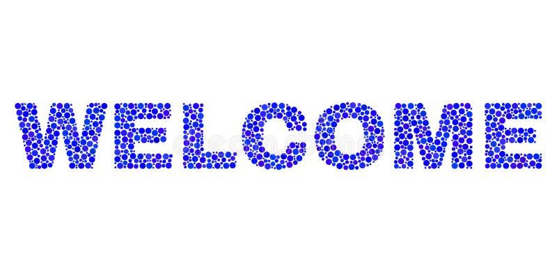 Pixel Welcome Colorful Text Detailed Illustration Isolated Vector Stock ...