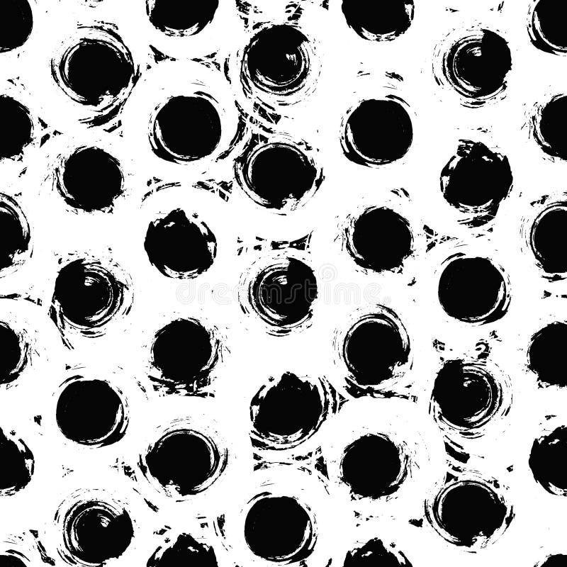 Vector Dots Pattern. Brush Background Stock Illustration - Illustration ...