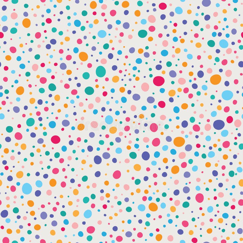 Vector Dots Seamless Pattern Poco Firme Colorido Stock de ilustración ...