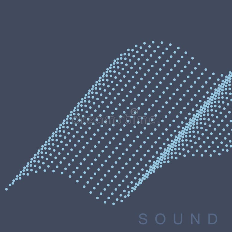 Vector Dotted Abstract Wave. Design for Technology Stock Vector ...