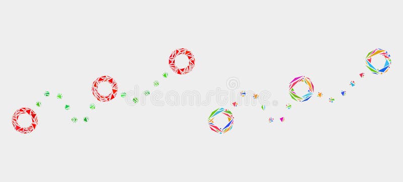 Vector Dotted Chart Mosaic Icon of Triangle Items Stock Vector ...