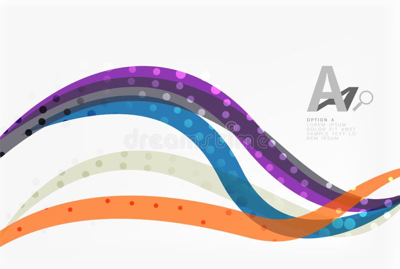 Vector dotted curve waves stock vector. Illustration of pattern - 85323765