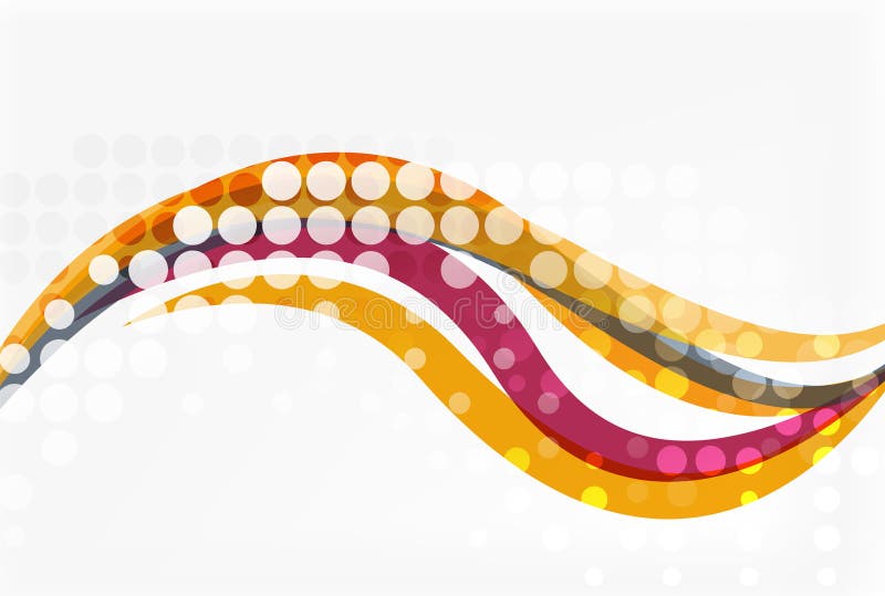 Vector dotted curve waves stock vector. Illustration of motion - 85403683