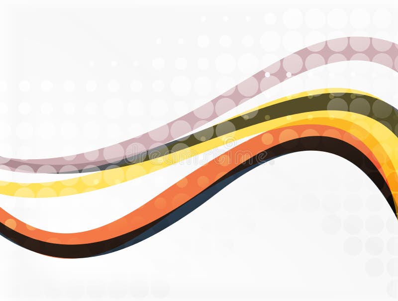 Vector dotted curve waves stock vector. Illustration of presentation ...