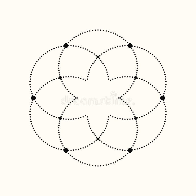 Vector Dotted Geometric Shape. Stock Vector - Illustration of artistic ...