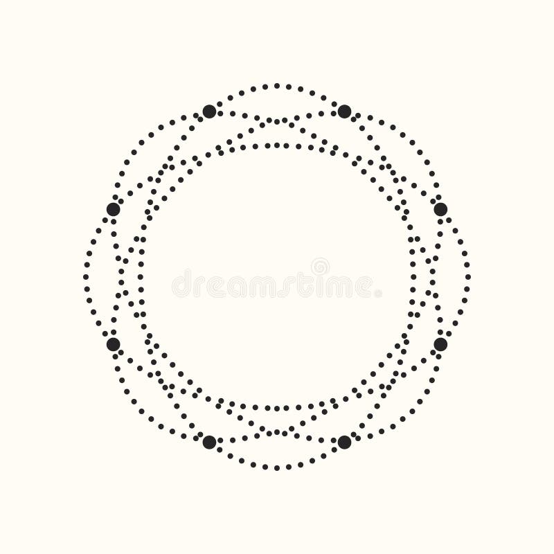 Vector Dotted Geometric Shape. Stock Vector - Illustration of element ...