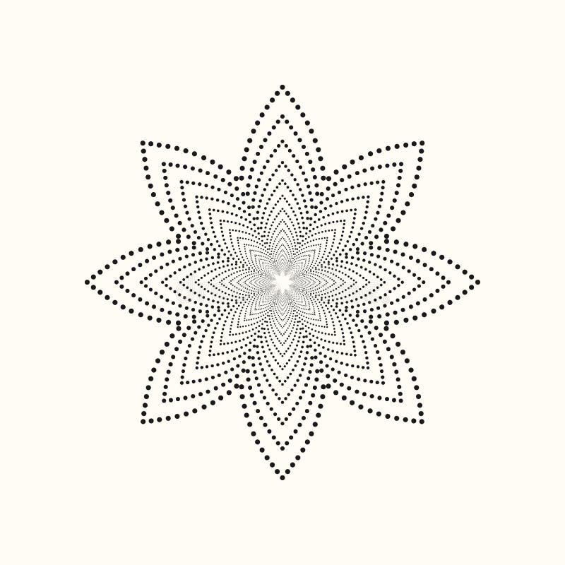 Vector Dotted Geometric Shape. Stock Vector - Illustration of white ...