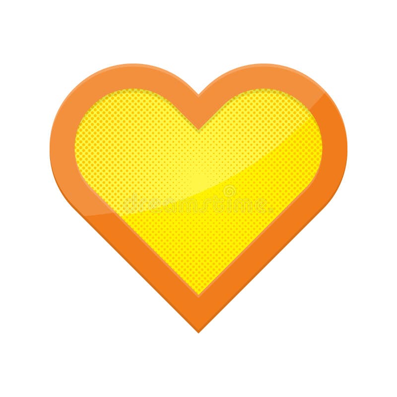 Vector Dotted Heart in Pop Art Design Stock Illustration - Illustration ...