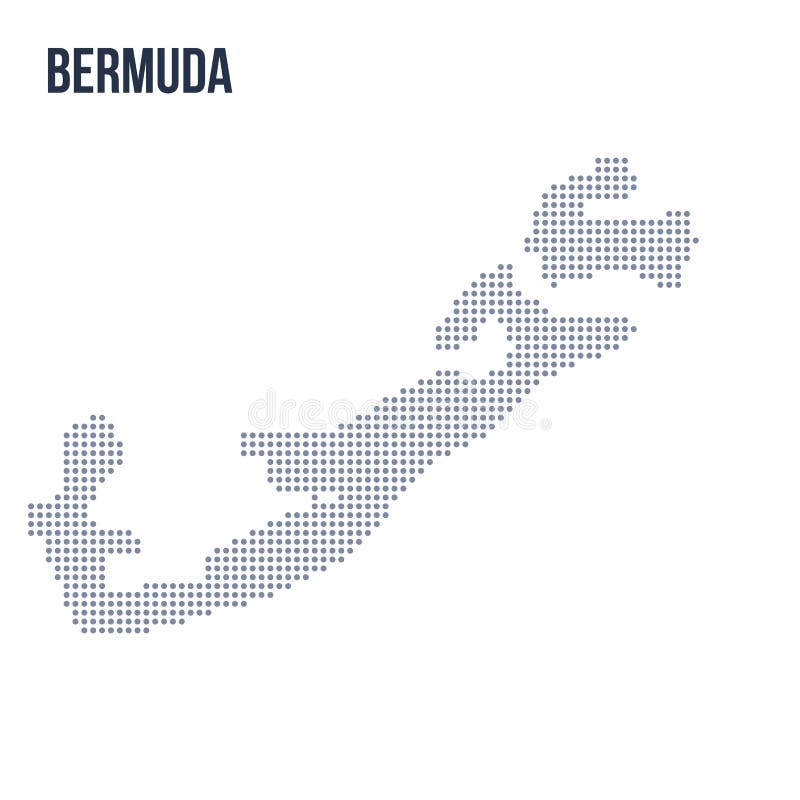 Vector Dotted Map of Bermuda Isolated on White Background . Stock ...