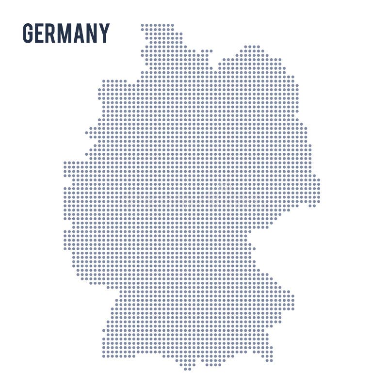 Vector Dotted Map of Germany Isolated on White Background . Stock ...