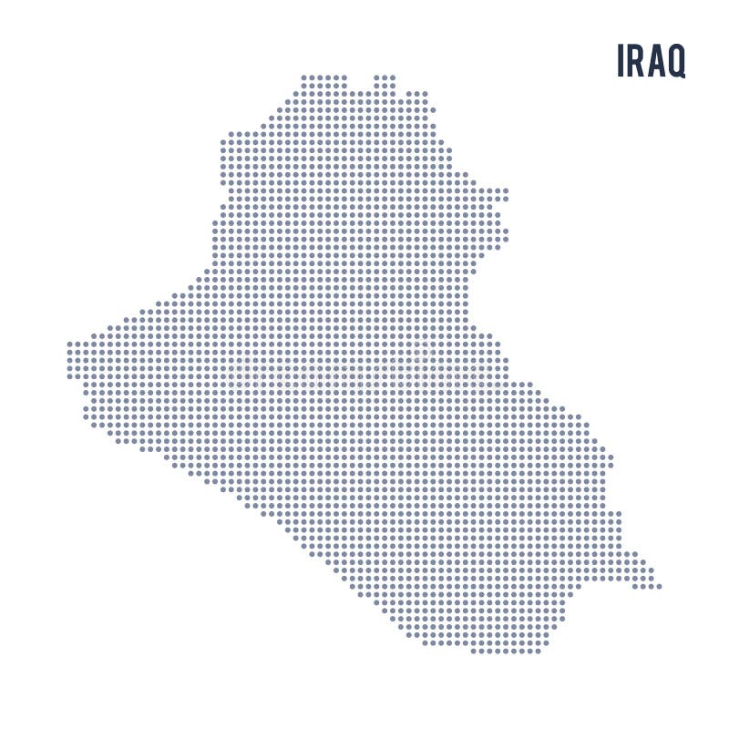Vector Dotted Map of Iraq Isolated on White Background . Stock Vector ...