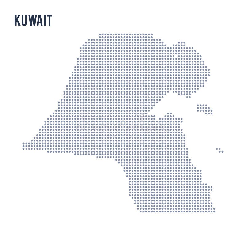 Vector Dotted Map of Kuwait Isolated on White Background . Stock Vector ...