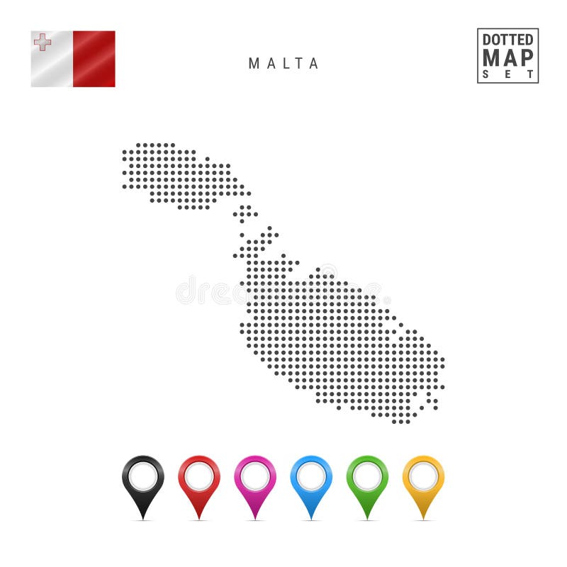 Malta Editable Outline Map. Vector Illustration Stock Vector ...