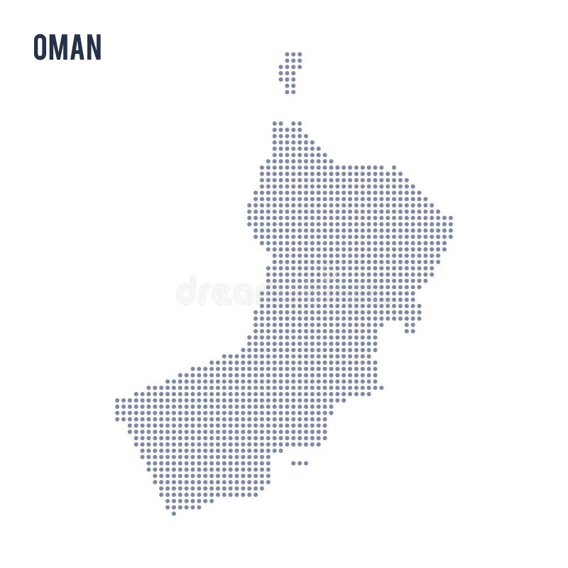 Vector Map of Oman Isolated on White Background. Stock Illustration ...
