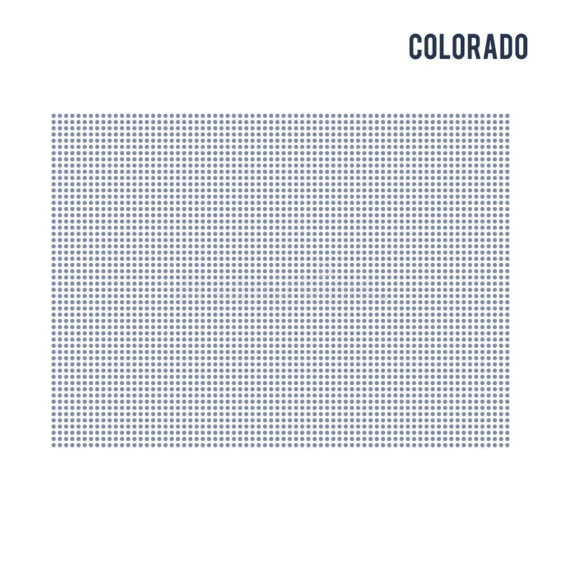 Dotted Colorado Map Isolated on White Background. Stock Illustration ...
