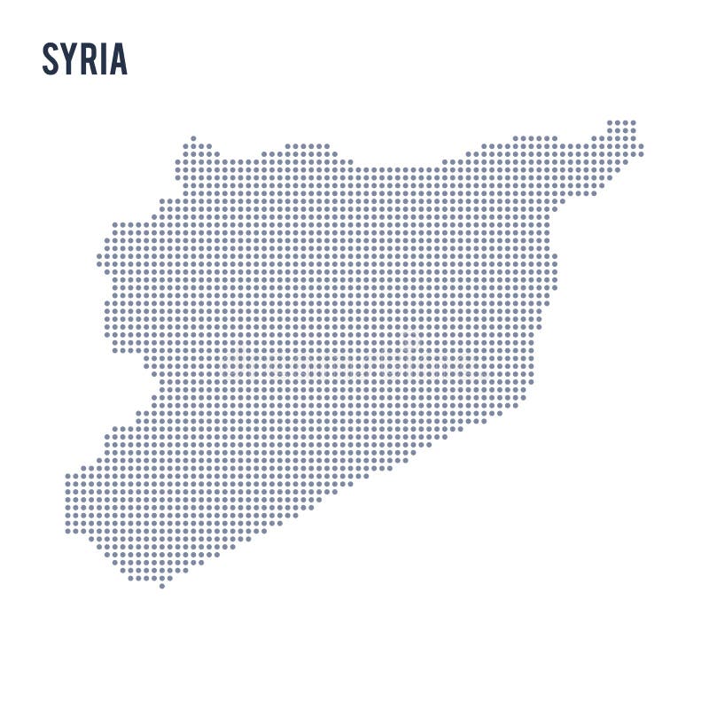 Map of the Syria Isolated on White Stock Vector - Illustration of ...