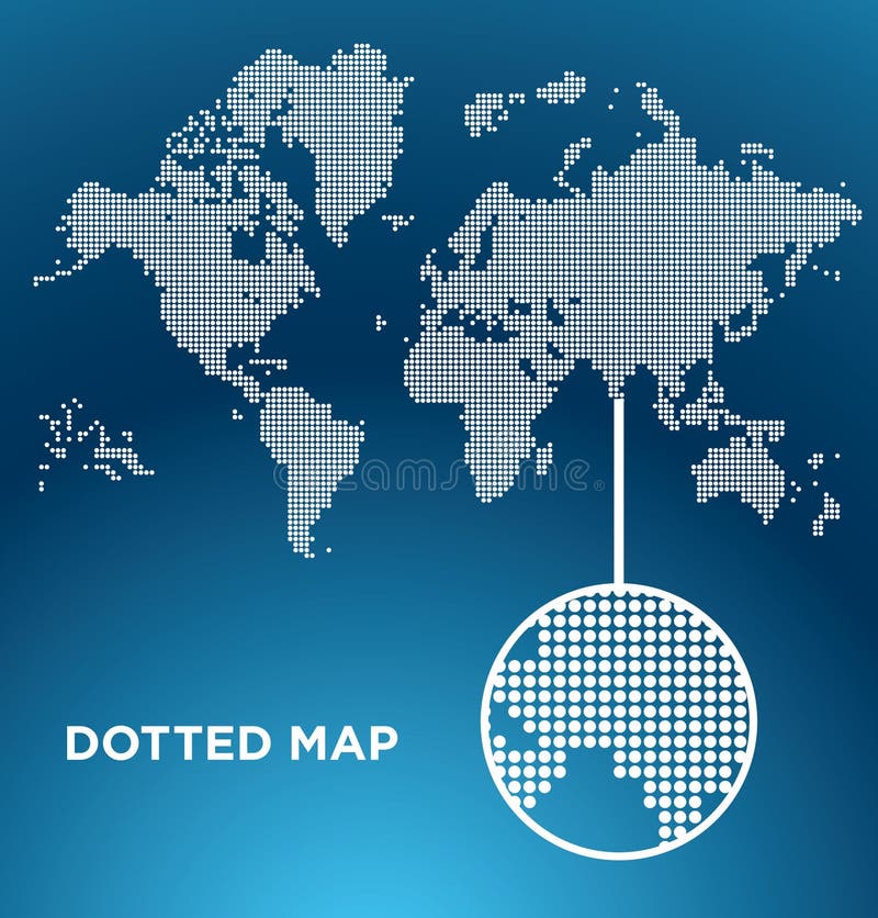 Dotted World Map stock vector. Illustration of global - 2747360