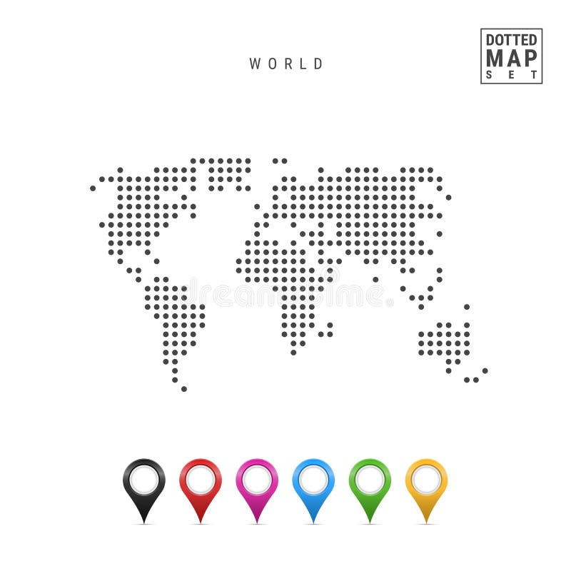 World Map Dotted Vector Markers Stock Illustrations – 986 World Map Dotted Vector Markers Stock ...