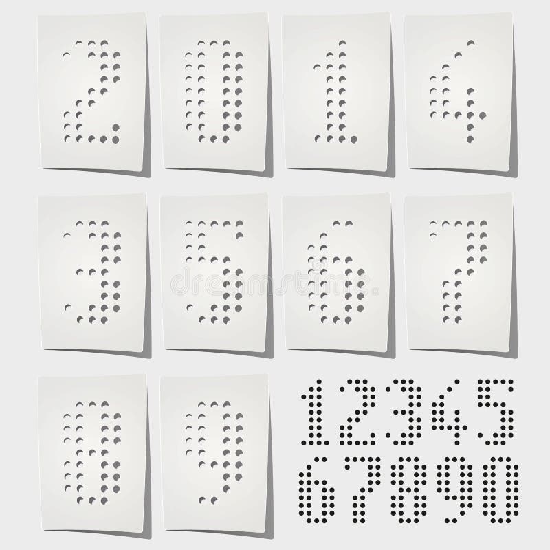 Punched Numbers Stock Illustrations – 10 Punched Numbers Stock ...