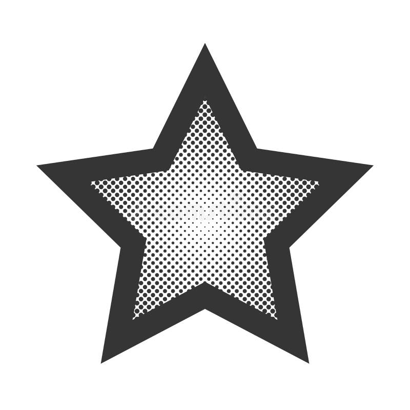 Vector Dotted Star in Pop Art Design Stock Illustration - Illustration ...