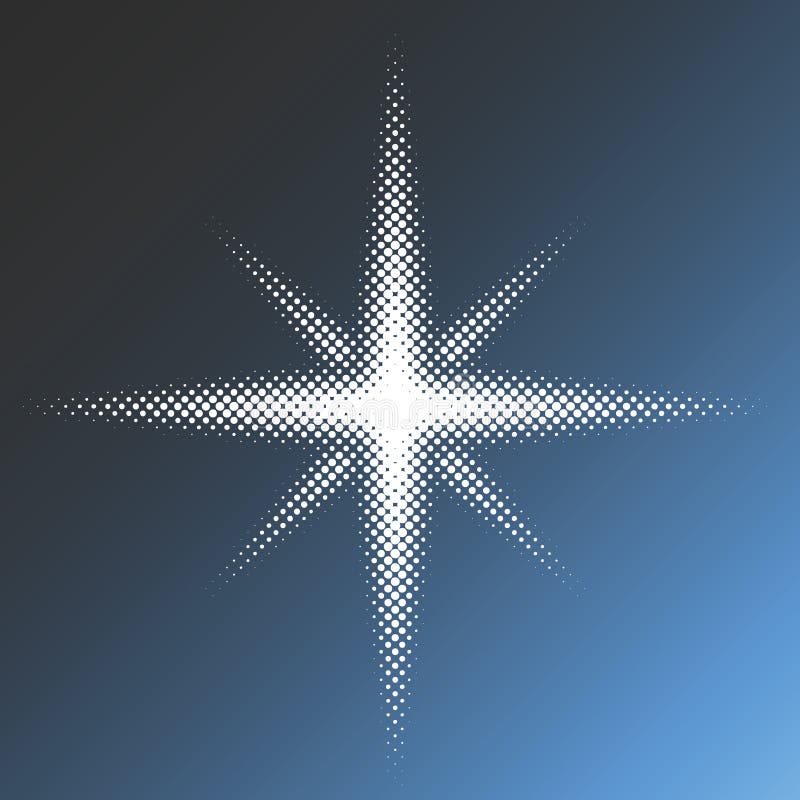 Vector dotted star symbol stock vector. Illustration of abstract - 9094247