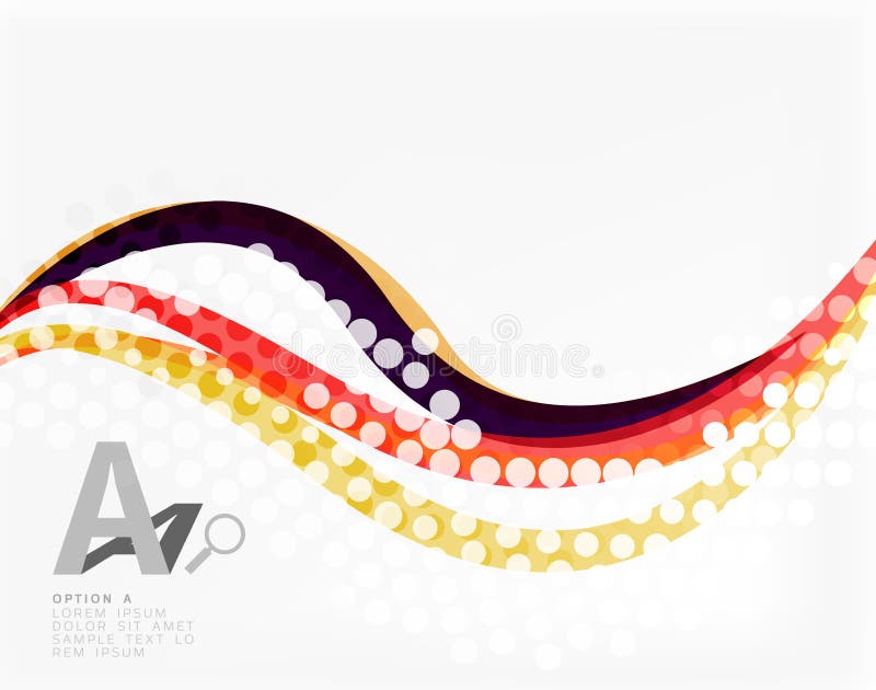 Vector Dotted Wave Template Stock Vector - Illustration of halftone ...