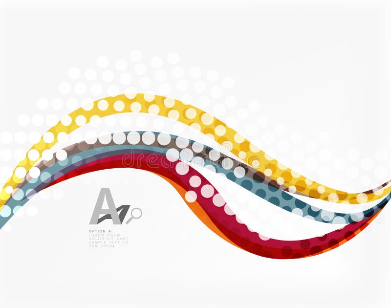 Vector Dotted Wave Template Stock Vector - Illustration of digital ...