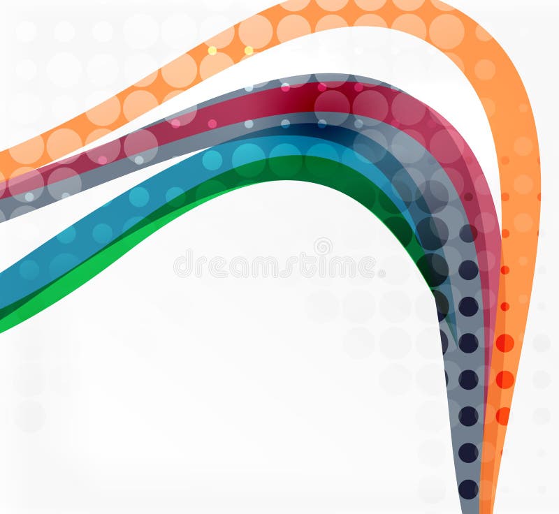 Vector Dotted Wave Template Stock Vector - Illustration of curve ...