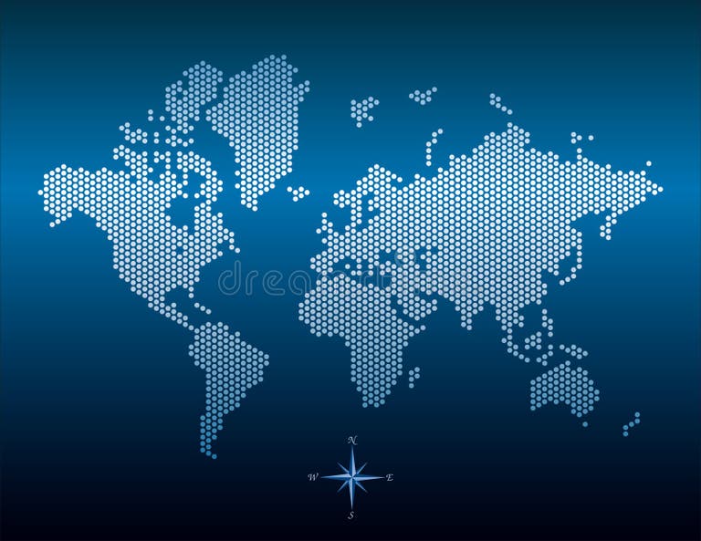 Dotted World Map Stock Illustrations – 15,377 Dotted World Map Stock ...